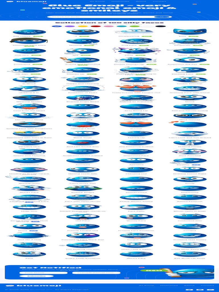Blue Emoji or Joobi - Free Smiley Download 12 | PDF