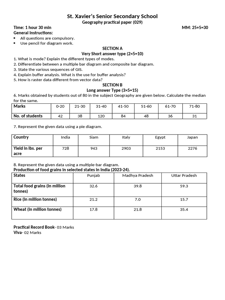 Geo Practical PB 1 | PDF