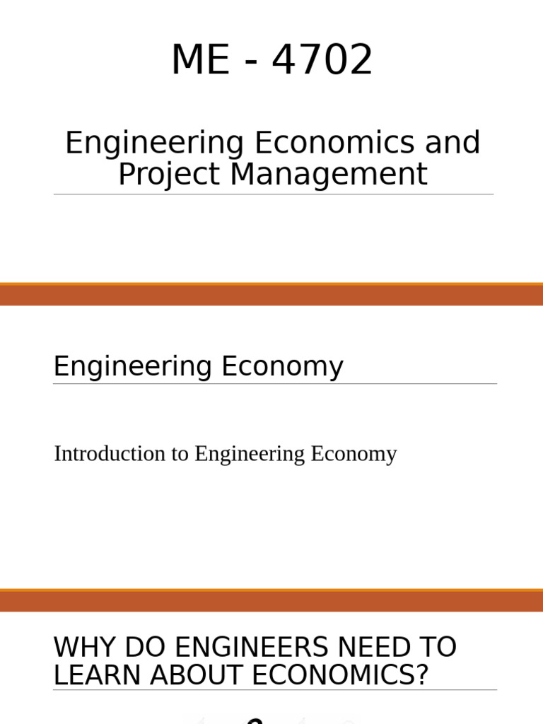 ME - 4702 Lec#01 | PDF | Uncertainty | Economics