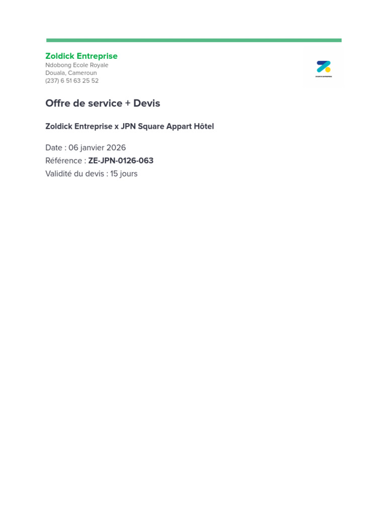 Devis pour création site JPN Square | PDF | Sites web | Facebook