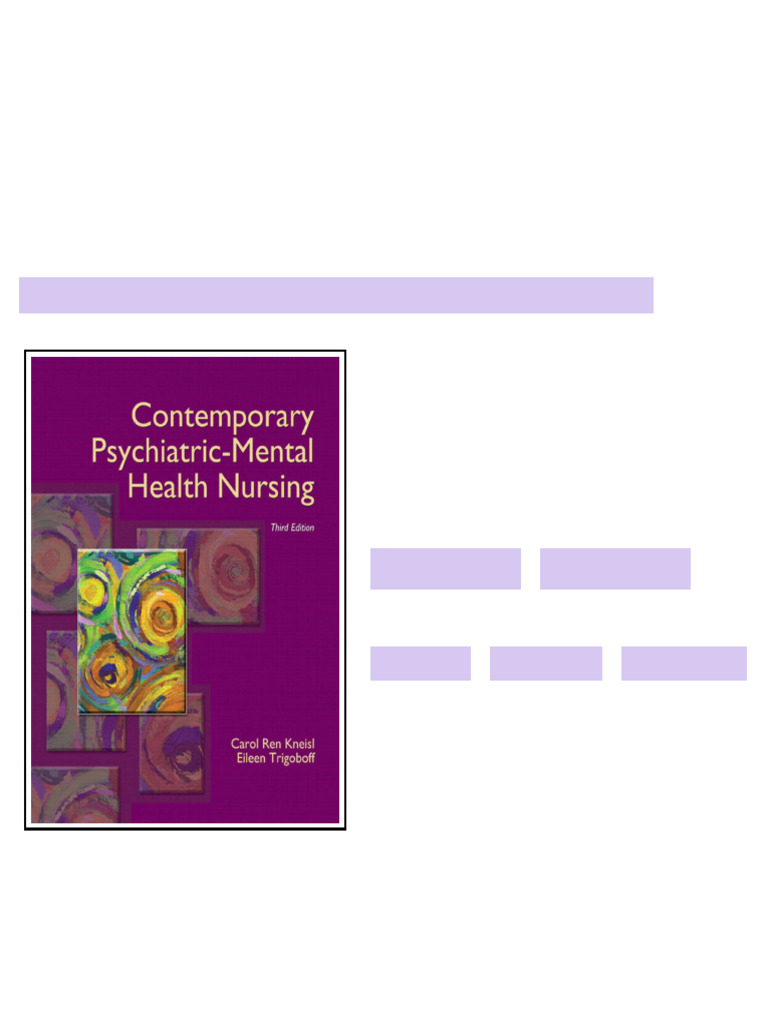 Contemporary Psychiatric Mental Health Nursing 3rd Edition by Carol Ren ...