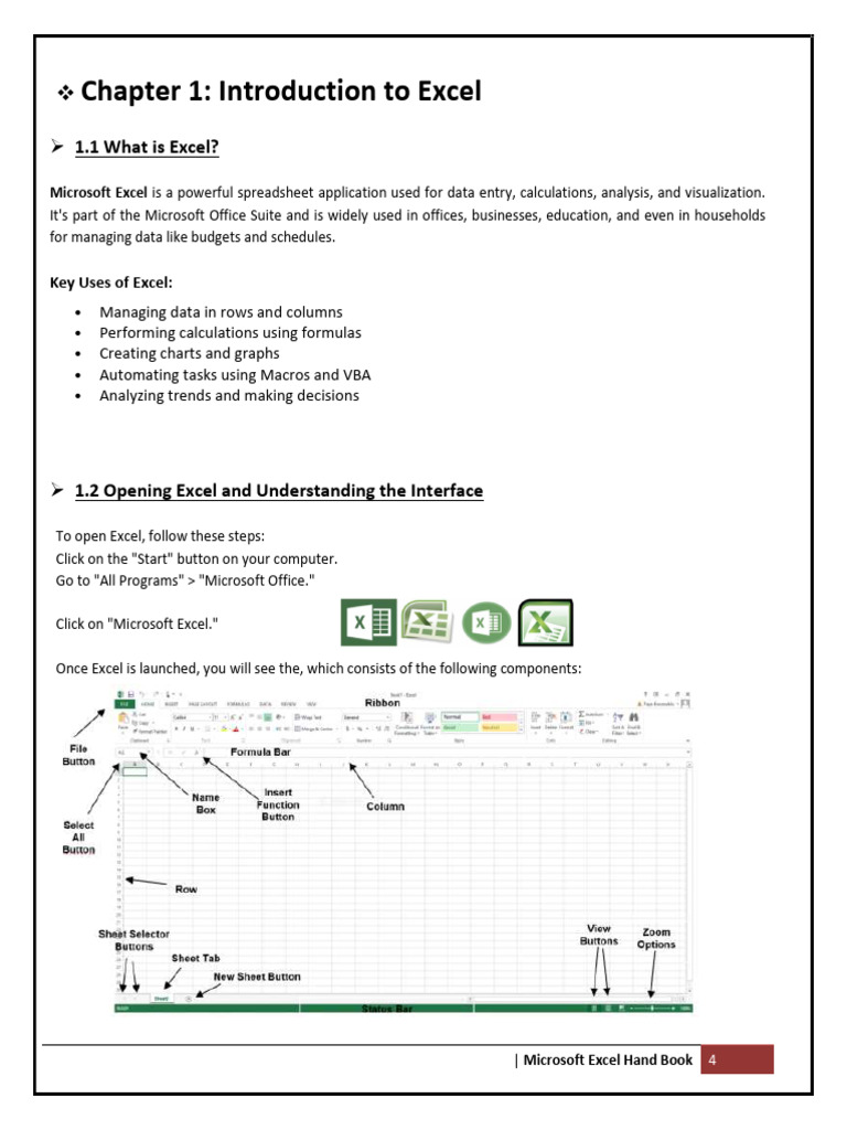 Excel Master Class Chap-1 | PDF | Microsoft Excel | Software