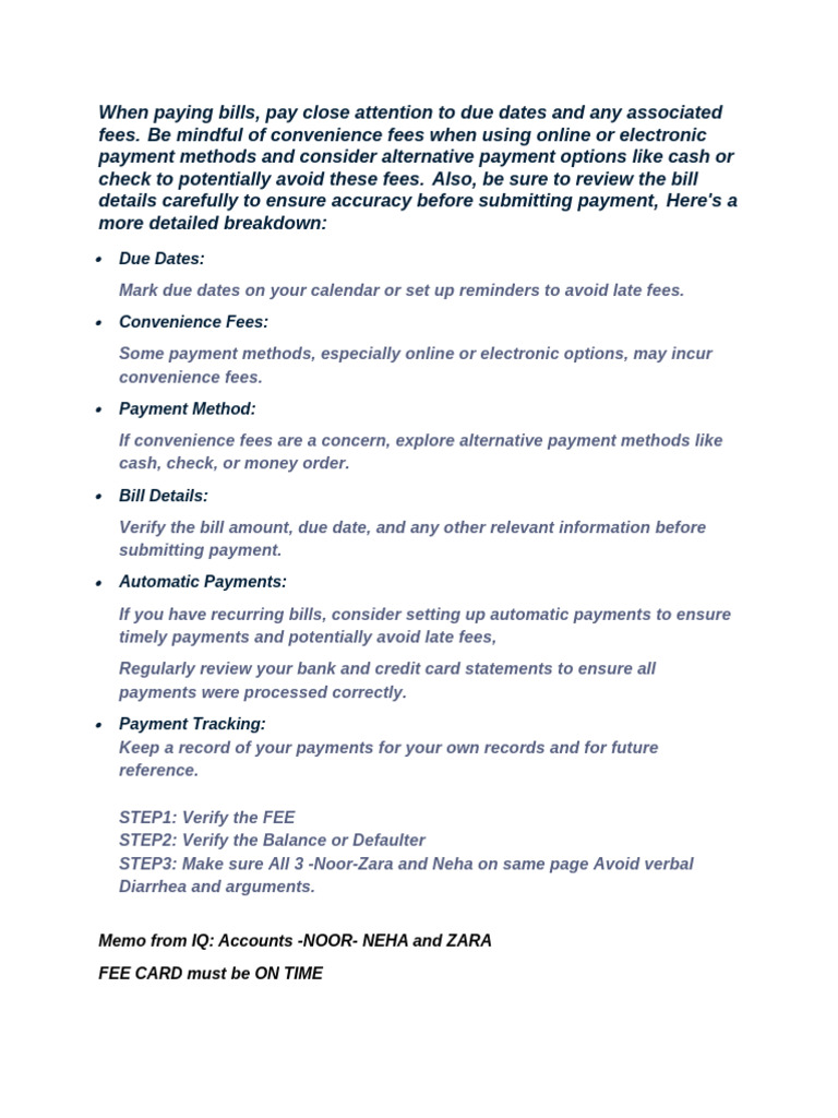 Tips for Timely Bill Payments | PDF