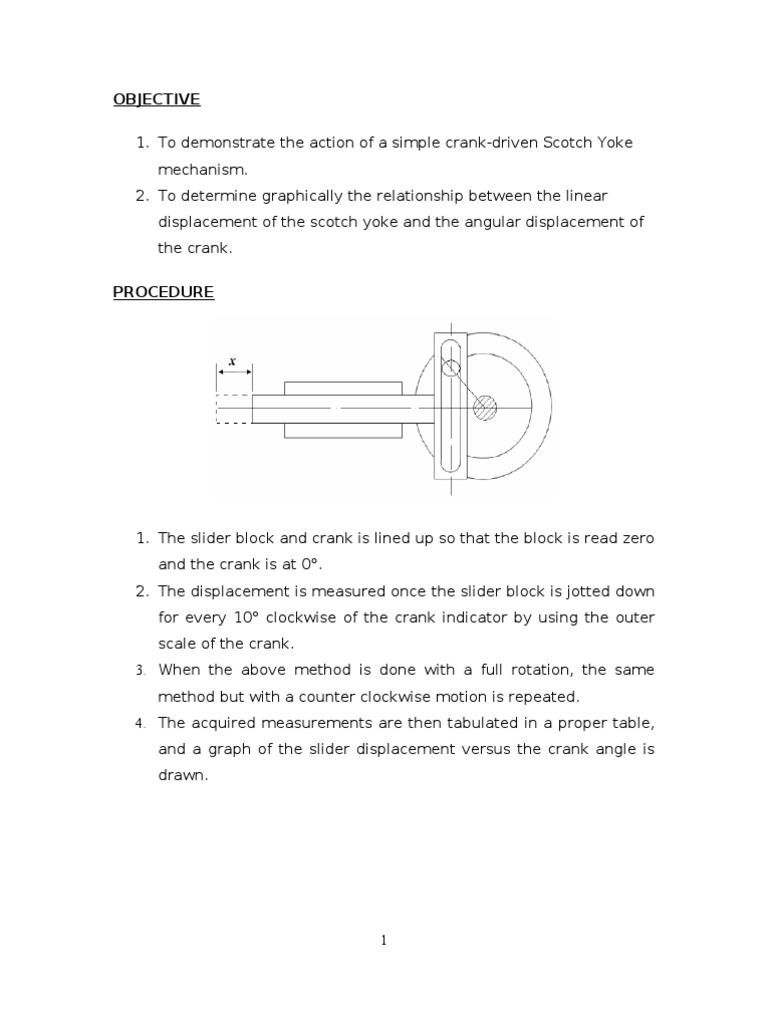 Scotch Yoke Mechanism | PDF | Angle | Engines