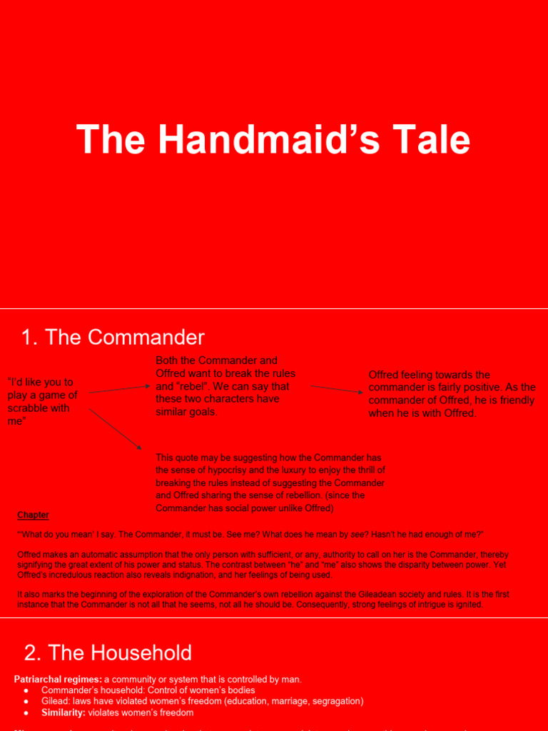 The Commander and Offred's Rebellion | PDF