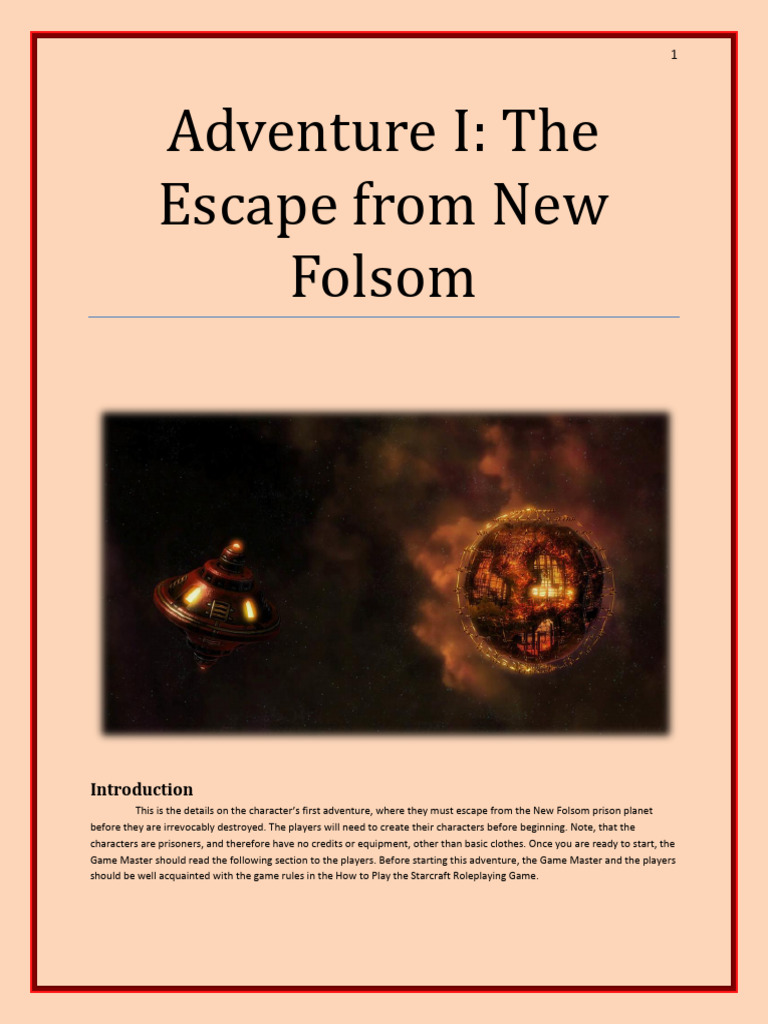 Main Campaign Adventure 1 Escape From New Folsom (11!9!2016) | PDF ...