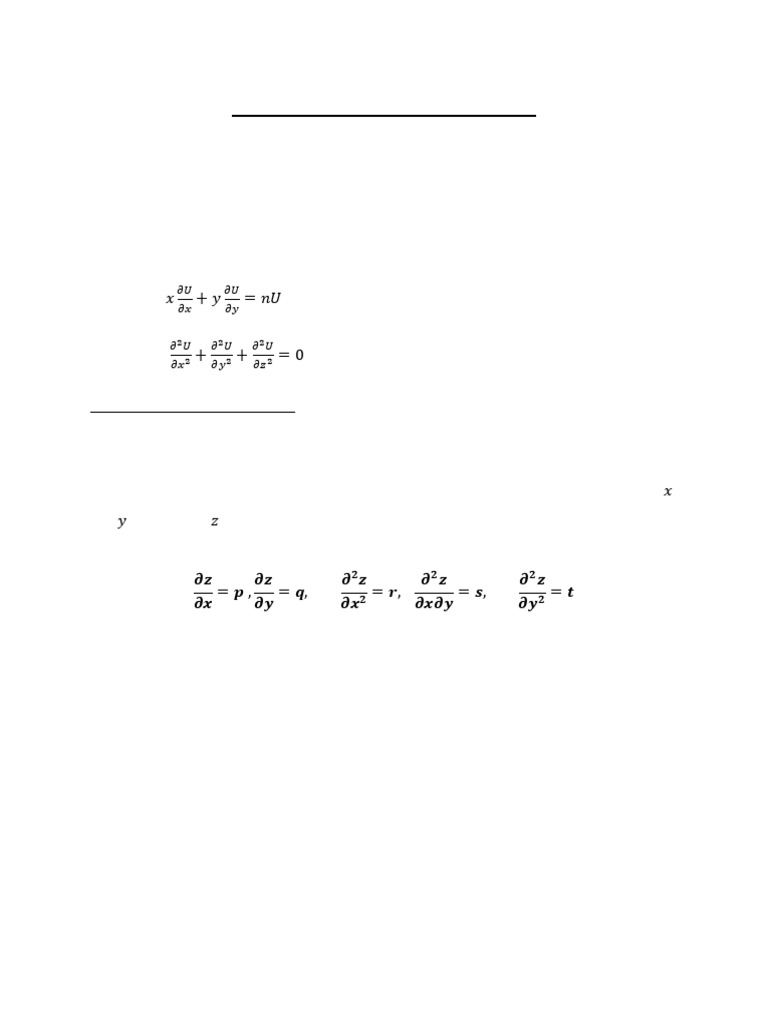 Defination of Partial Differential Equation | PDF