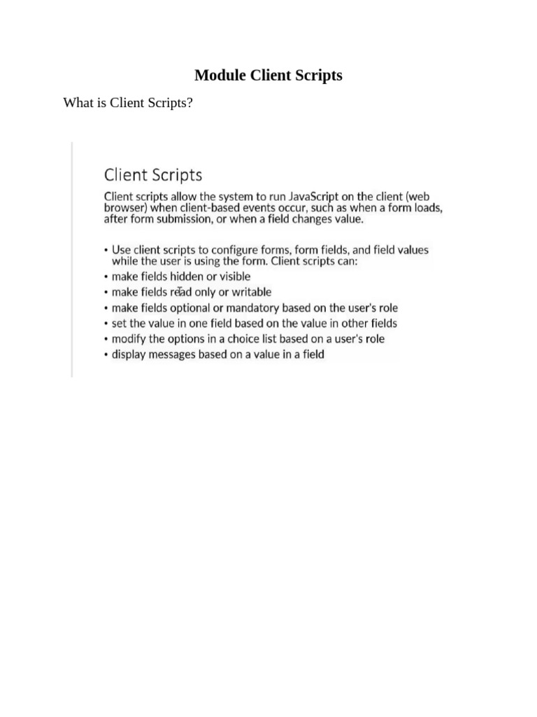 5.4.24 - Module Client Scripts by Harish | PDF