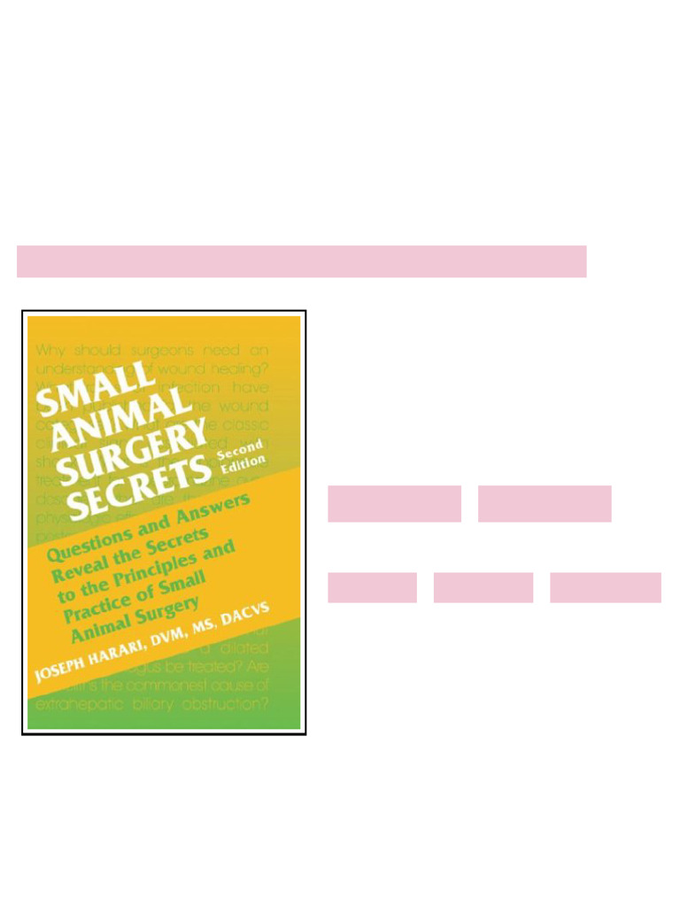 (Ebook) Small Animal Surgery Secrets, Second Edition by Joseph Harari ...