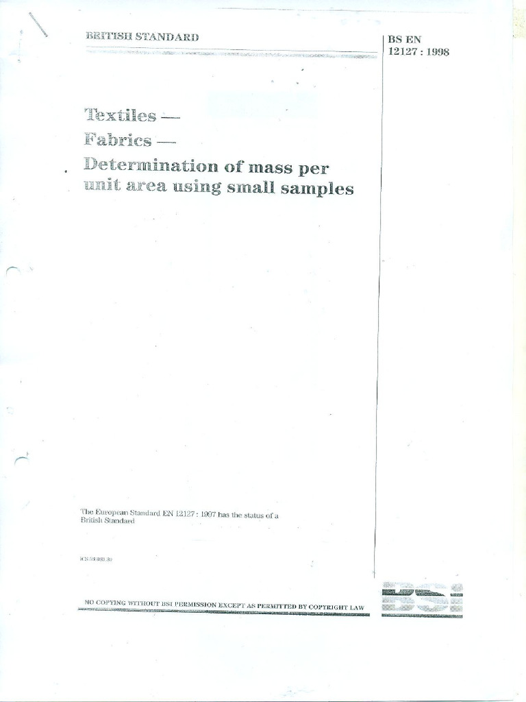 Iso-Bs en 12127 - 1998 | PDF