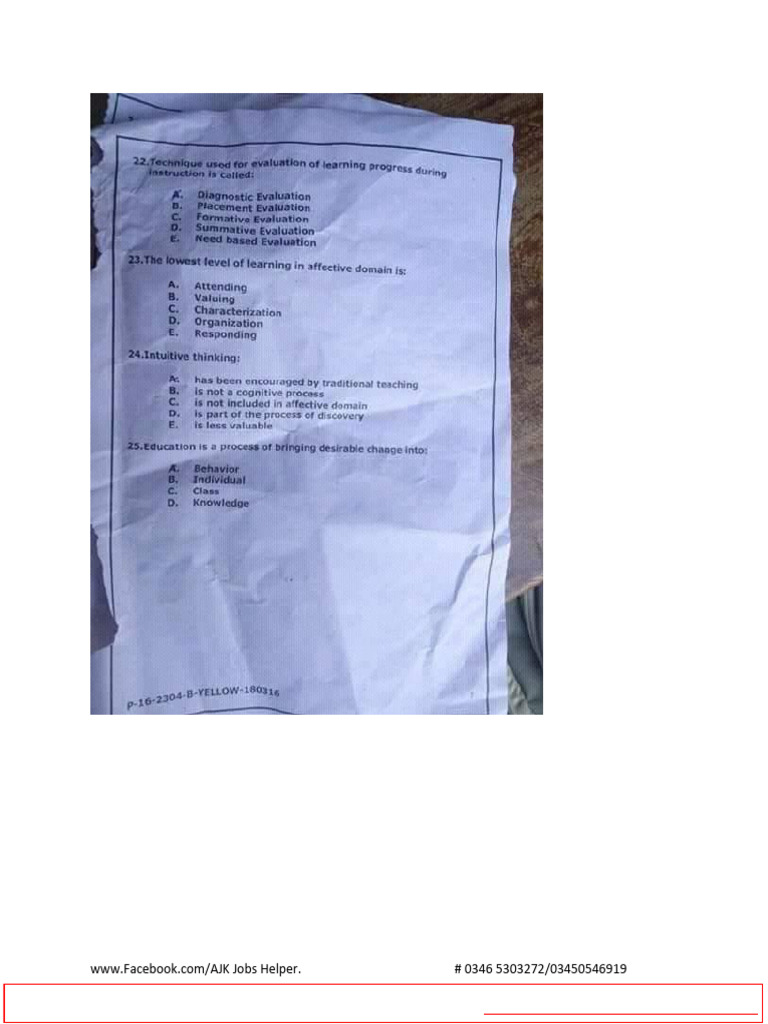 All NTS Old Papers.-1 | PDF