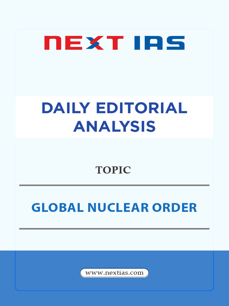 UPSC Editorial Analysis 14 November 2025.PDF | PDF | Nuclear Weapons | Treaty On The Non ...