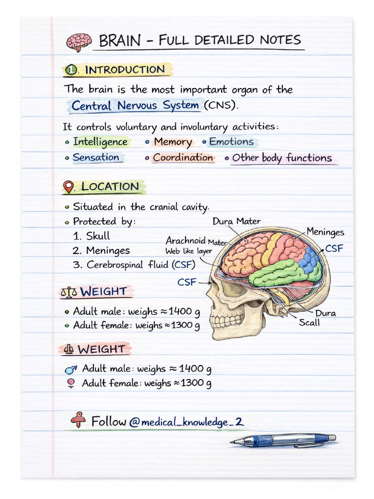 Brain Notes | PDF