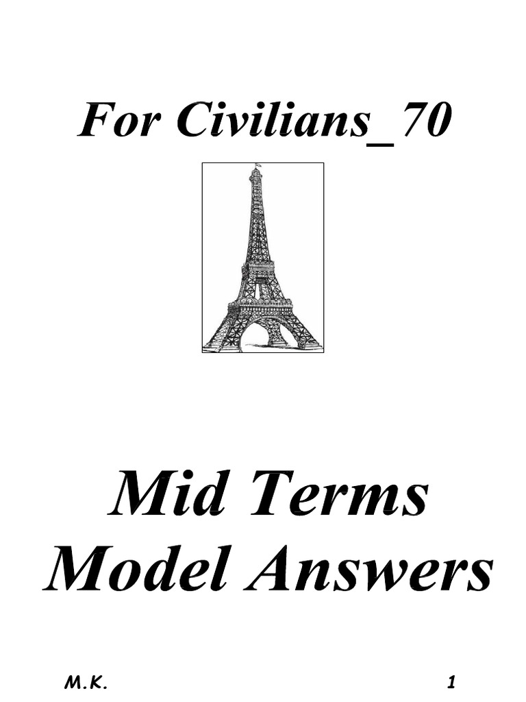 Mid-Terms Model Answers | PDF | Fracture | Physical Sciences