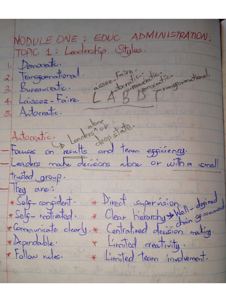 Educ Administration Notes | PDF