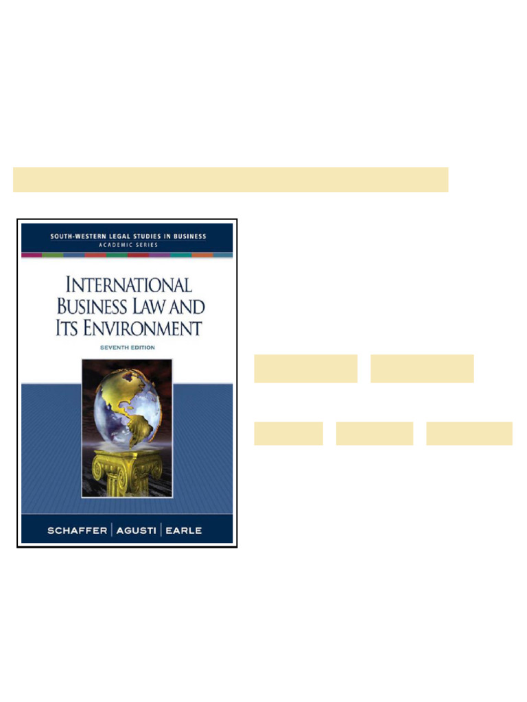 International Business Law and Its Environment 7th No Waiting Time | PDF