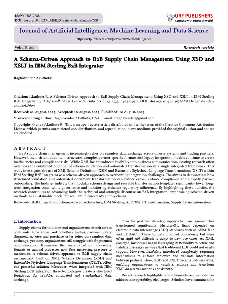 A Schema-Driven Approach to B2B Supply Chain Management | PDF | Xml Schema | Xml
