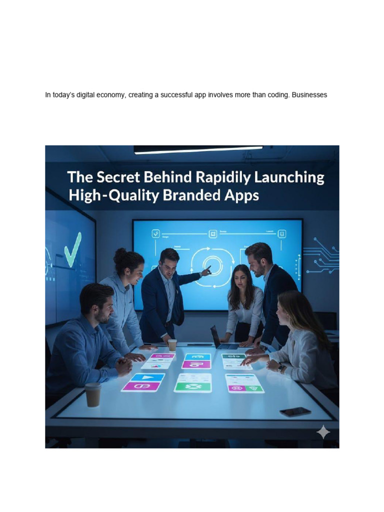 The Secret Behind Rapidly Launching High-Quality Branded Apps | PDF ...