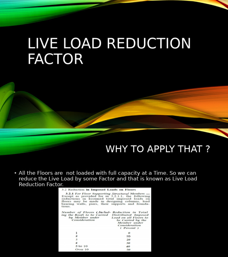 Live Load Reduction FACTOR | PDF