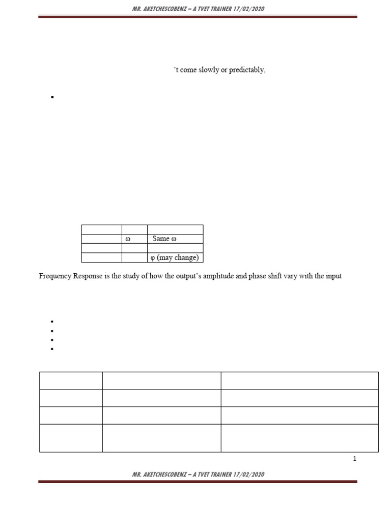 Control Systems - Frequency Response Analysis | PDF | Applied Mathematics | Electronic Engineering