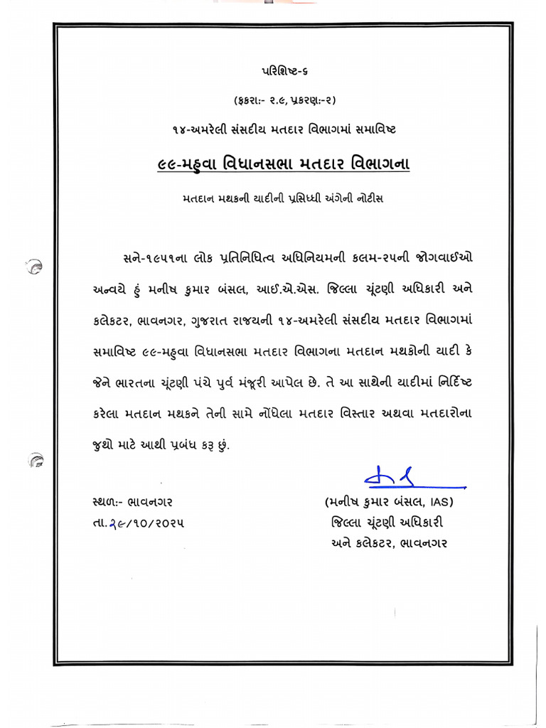 99-Mahuva PS LIST GUJARATI - 2025 | PDF