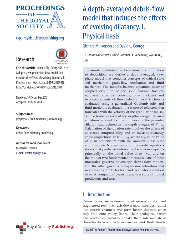 00_a_Iverson2014_Depth Avaeraged_Debris Flow Model US Large Flume2 ...