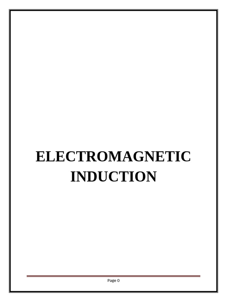 Electromagnetic Induction Report | PDF | Electromagnetic Induction ...
