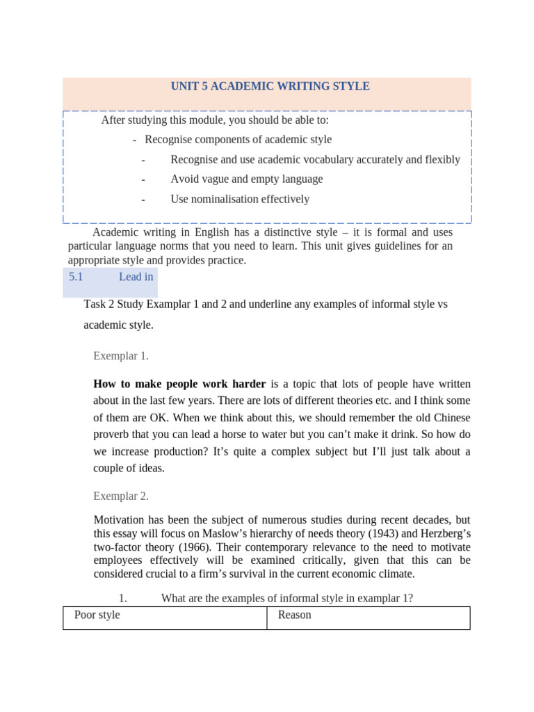 Academic Writing Style Guidelines | PDF | Part Of Speech | Verb