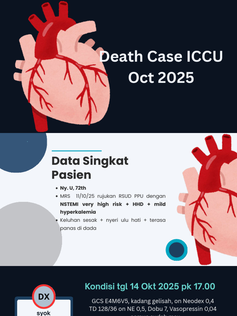 Death Case Report: ICCU NSTEMI Complications | PDF | Percutaneous ...
