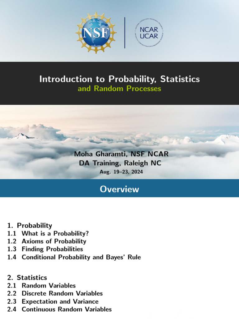 Probability and Statistics Fundamentals | PDF | Probability ...