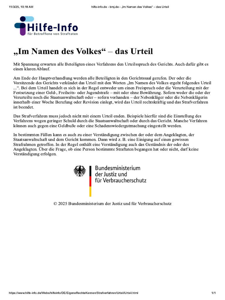Im Namen Des Volkes | PDF