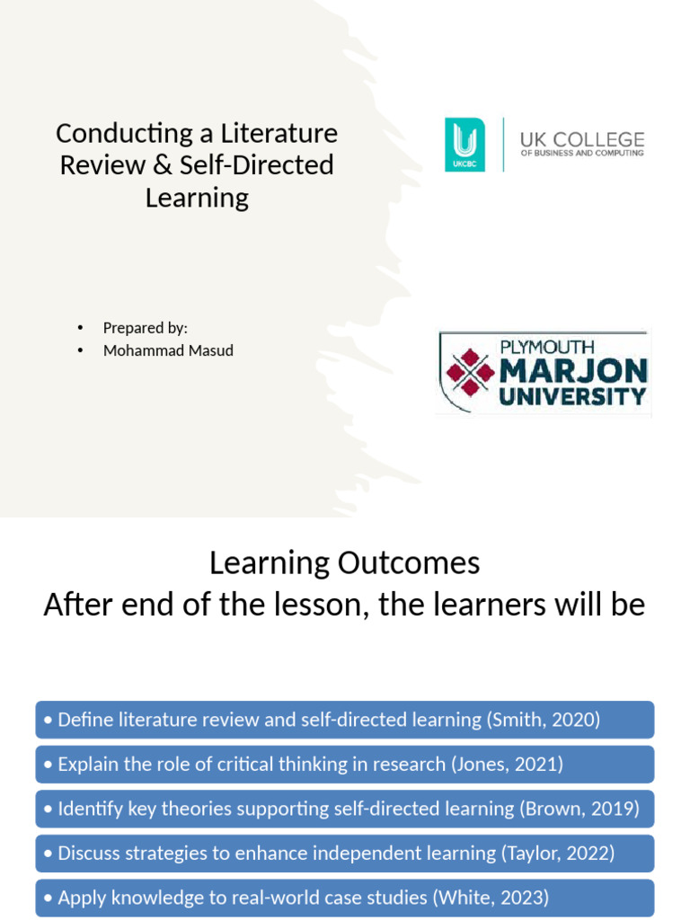 Literature Review and Self-Directed Learning | PDF | Critical Thinking ...