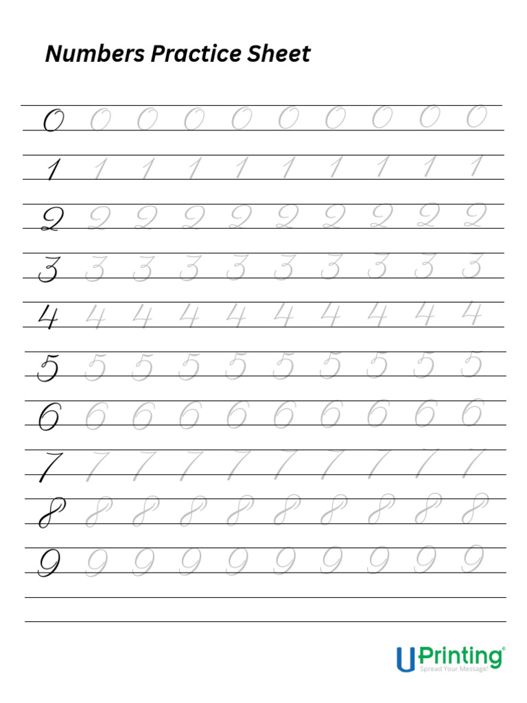 Numbers and Symbols Practice Sheet | PDF