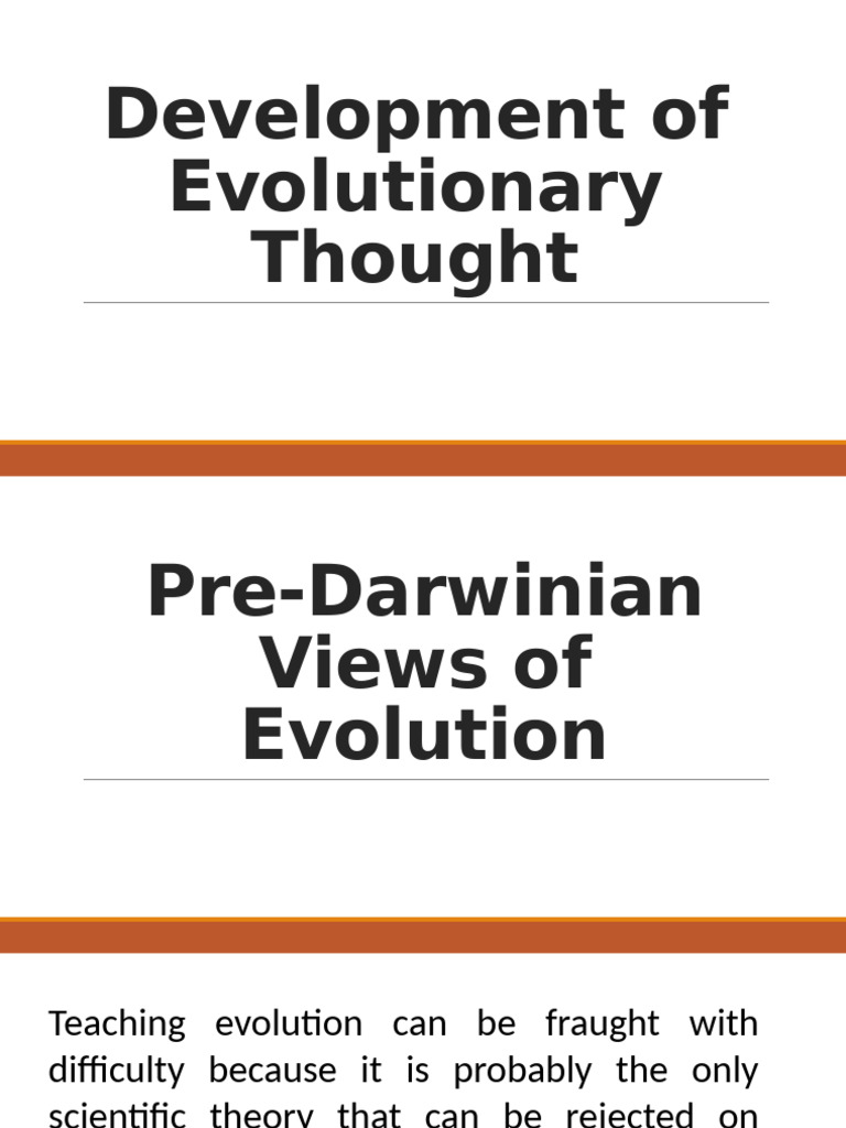Pre-Darwinian Evolutionary Theories | PDF | Charles Darwin | Evolution