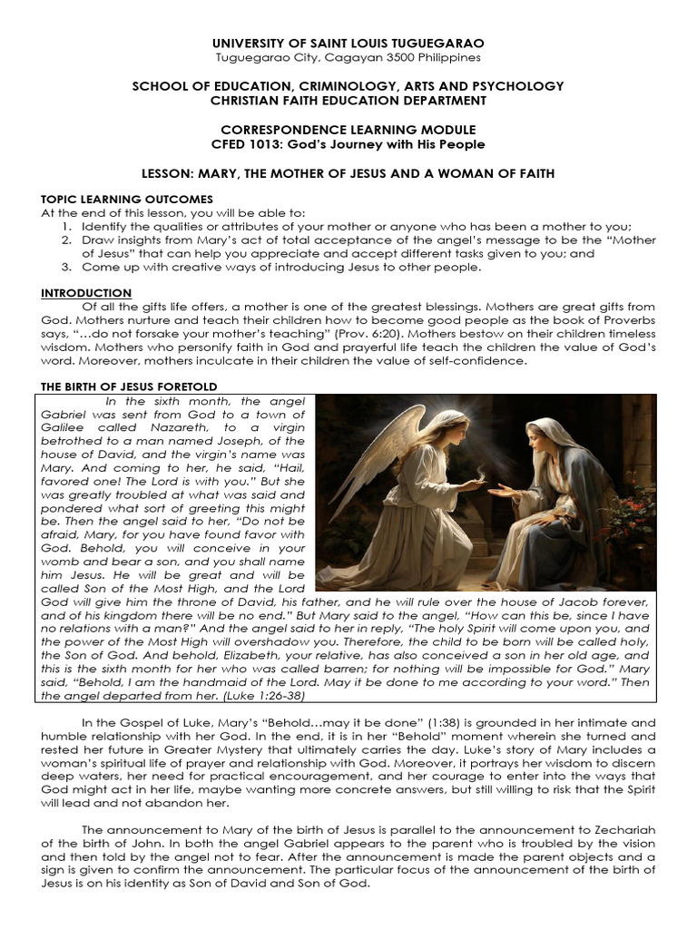 Mary, Mother of Jesus | PDF | Jesus | Mary, Mother Of Jesus