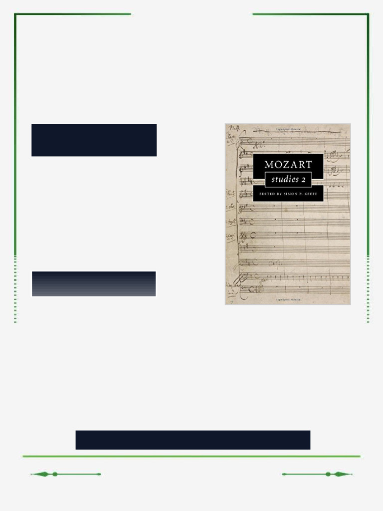 Mozart Studies 2 Simon P. Keefe (Ed.) eBook full review copy | PDF ...