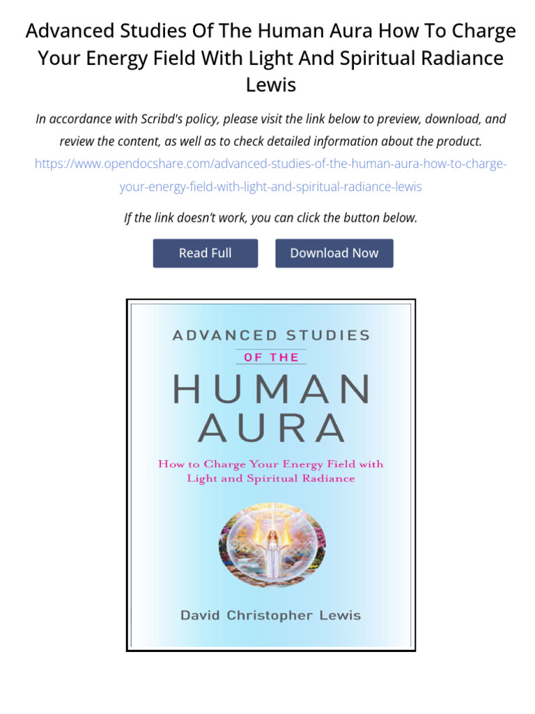 Advanced Studies Of The Human Aura How To Charge Your Energy Field With ...