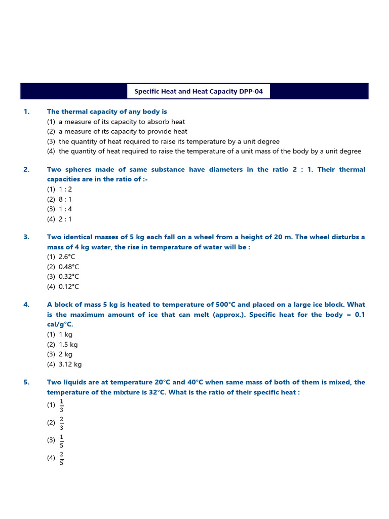Understanding Thermal Capacity and Heat Transfer | PDF | Latent Heat | Heat