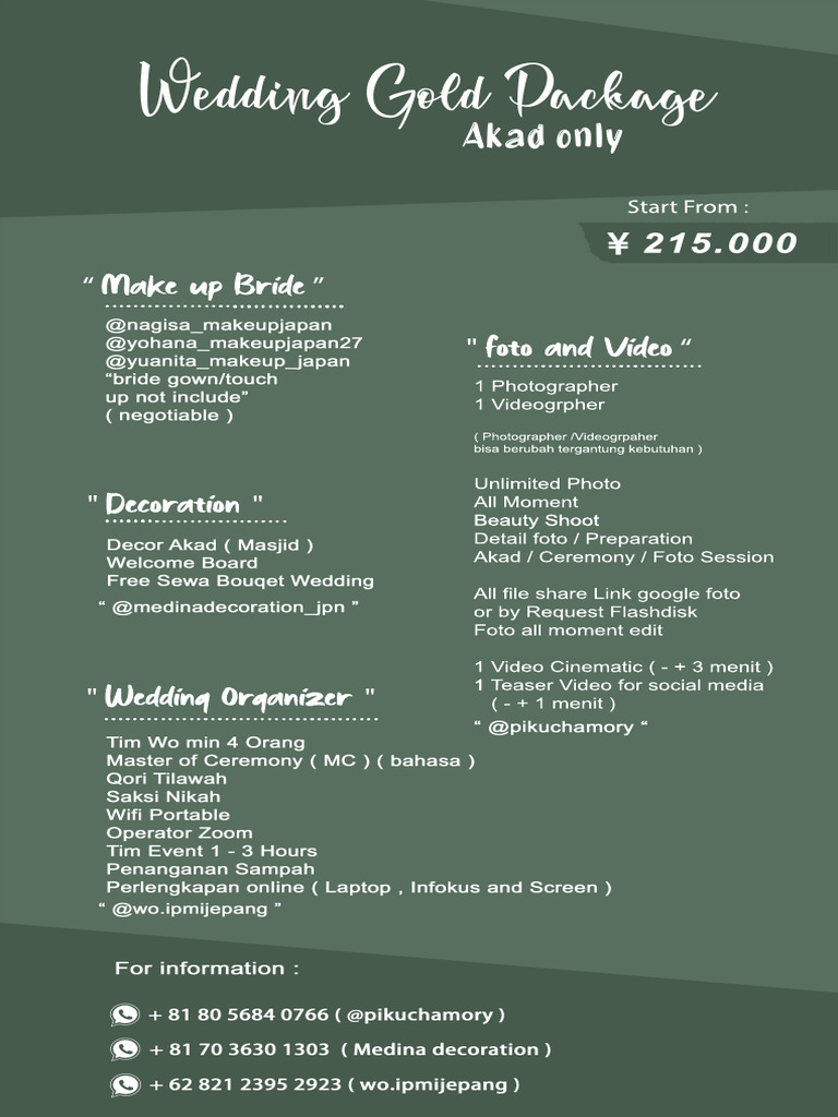 Wedding Photography and Videography Package | PDF