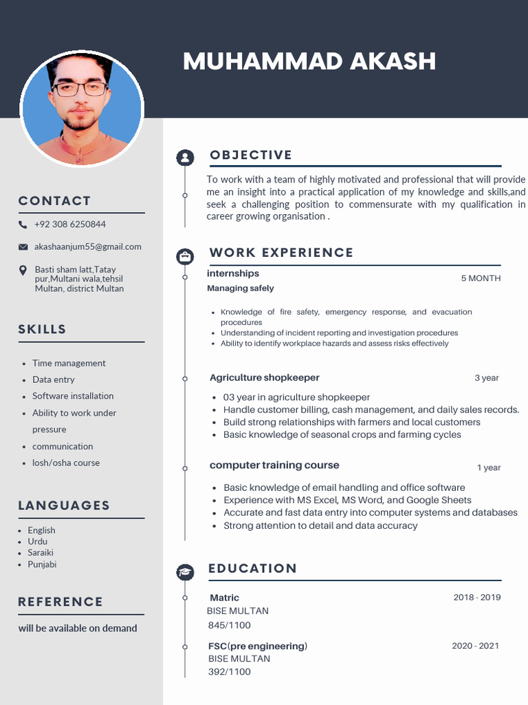 Blue and Gray Simple Professional CV Resume_20251230_123436_0000 | PDF ...