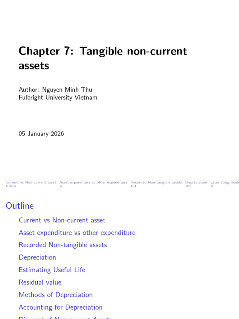 Chapter 8 Tangible Non Current Asset-2 | PDF | Depreciation | Expense