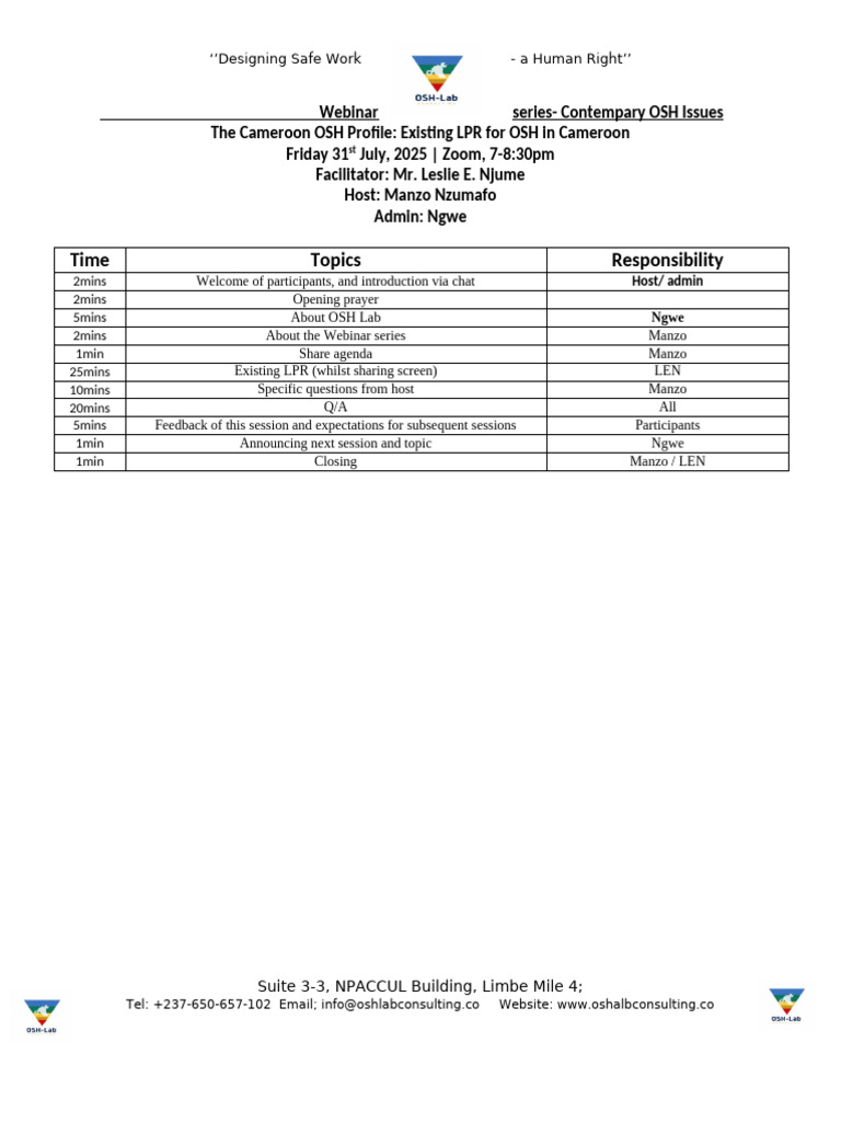 Agenda Webinar Series 1.0 | PDF