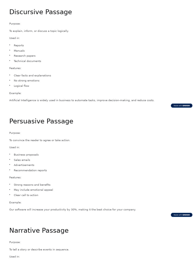 Discursive Passage | PDF