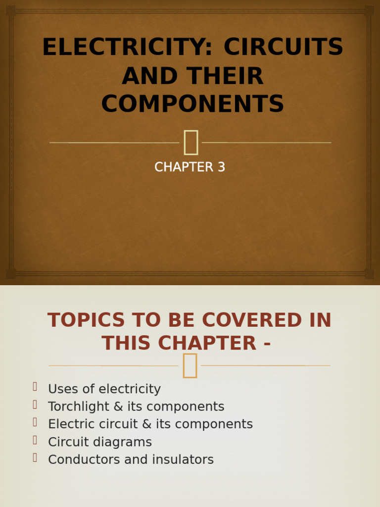 Electricity Circuits and Components Guide | PDF | Electric Current ...