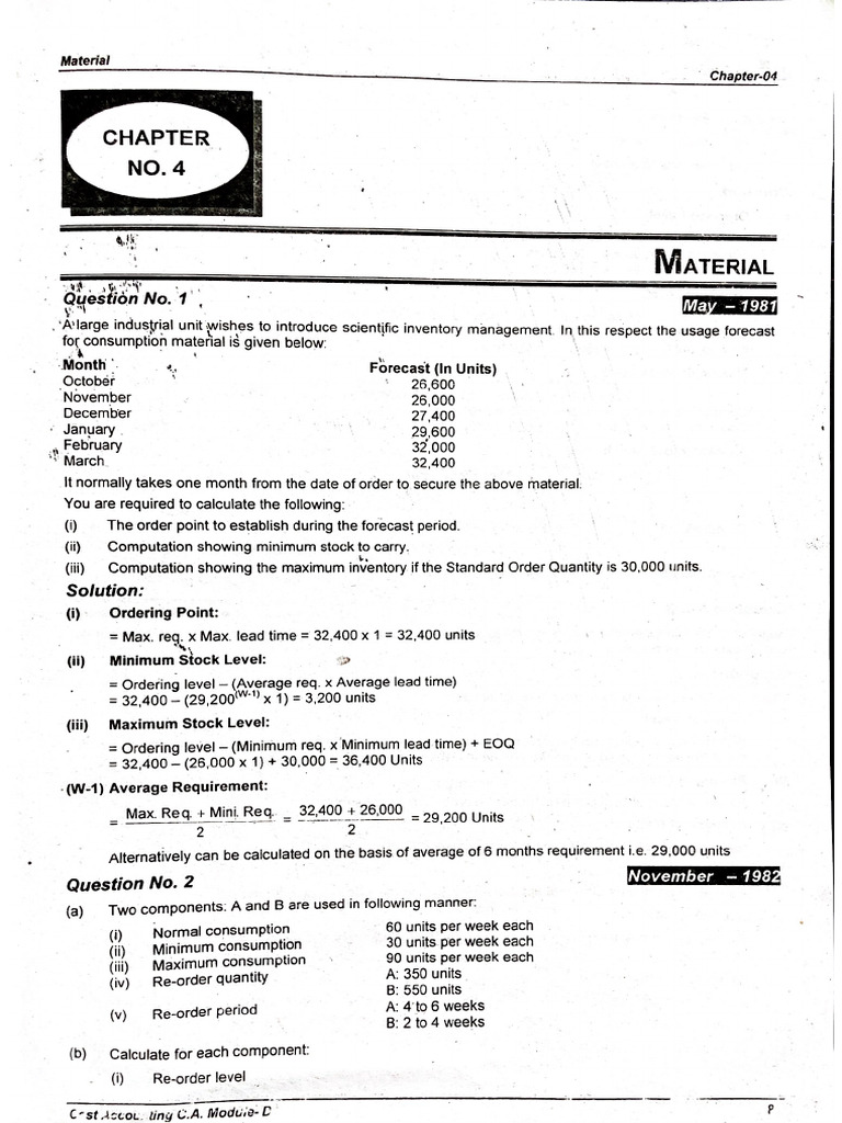 Material Past Papers | PDF
