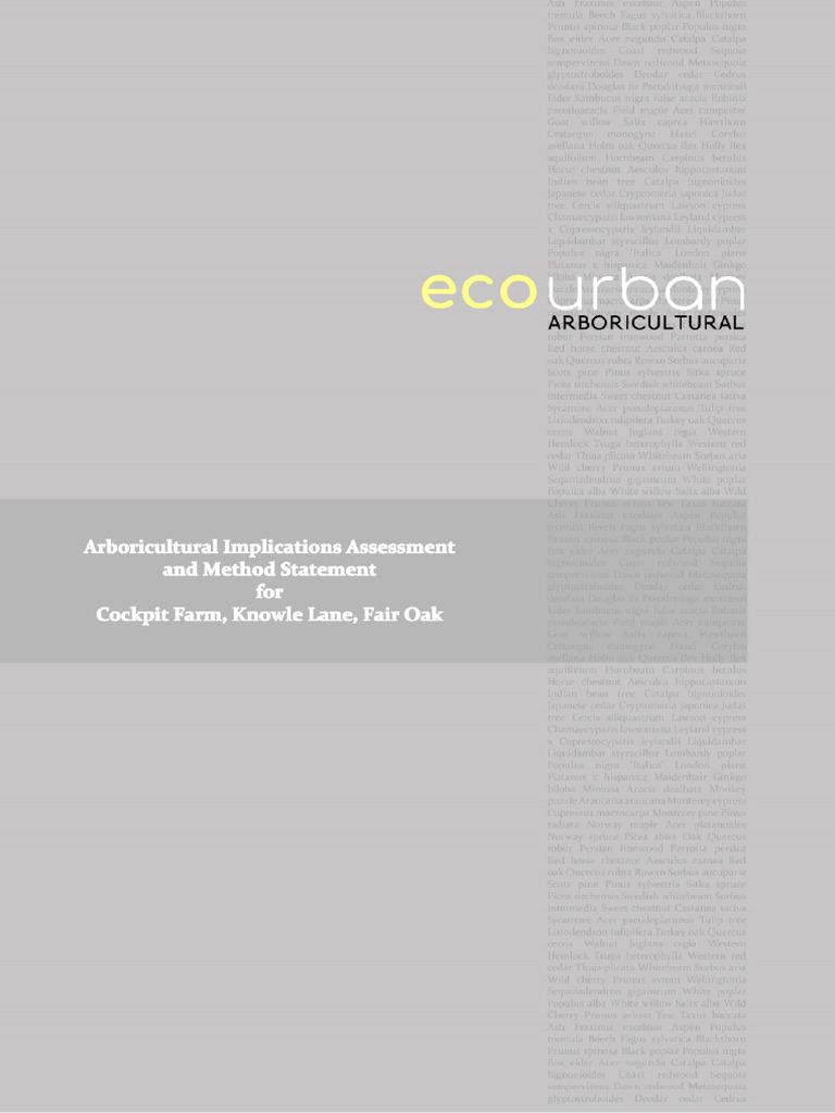 Arboricultural Assessment for Cockpit Farm | PDF