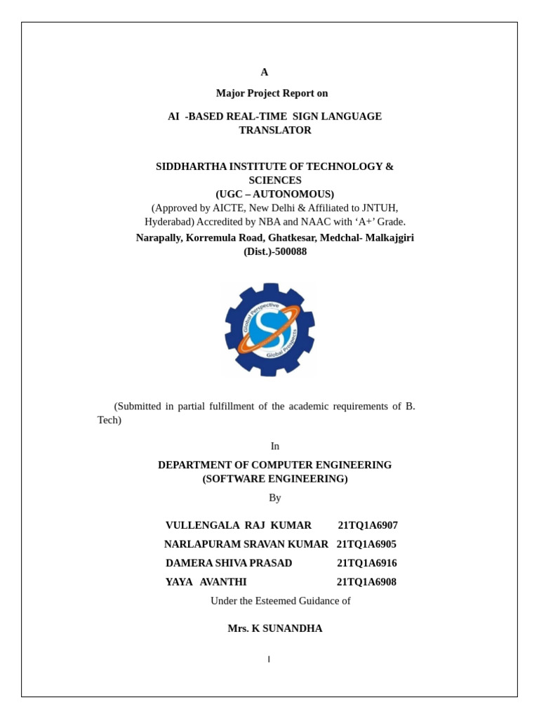 AI Real-Time Sign Language Translator | PDF | Use Case | Unified ...