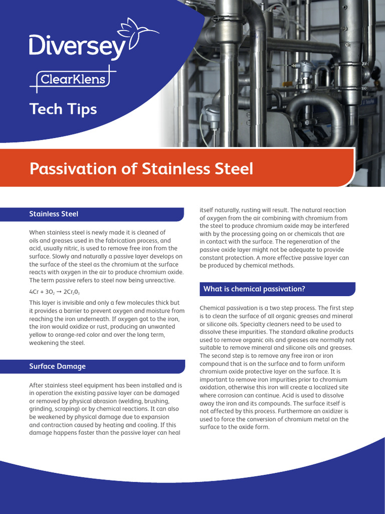 Stainless Steel Passivation Guide | PDF | Stainless Steel | Nitric Acid