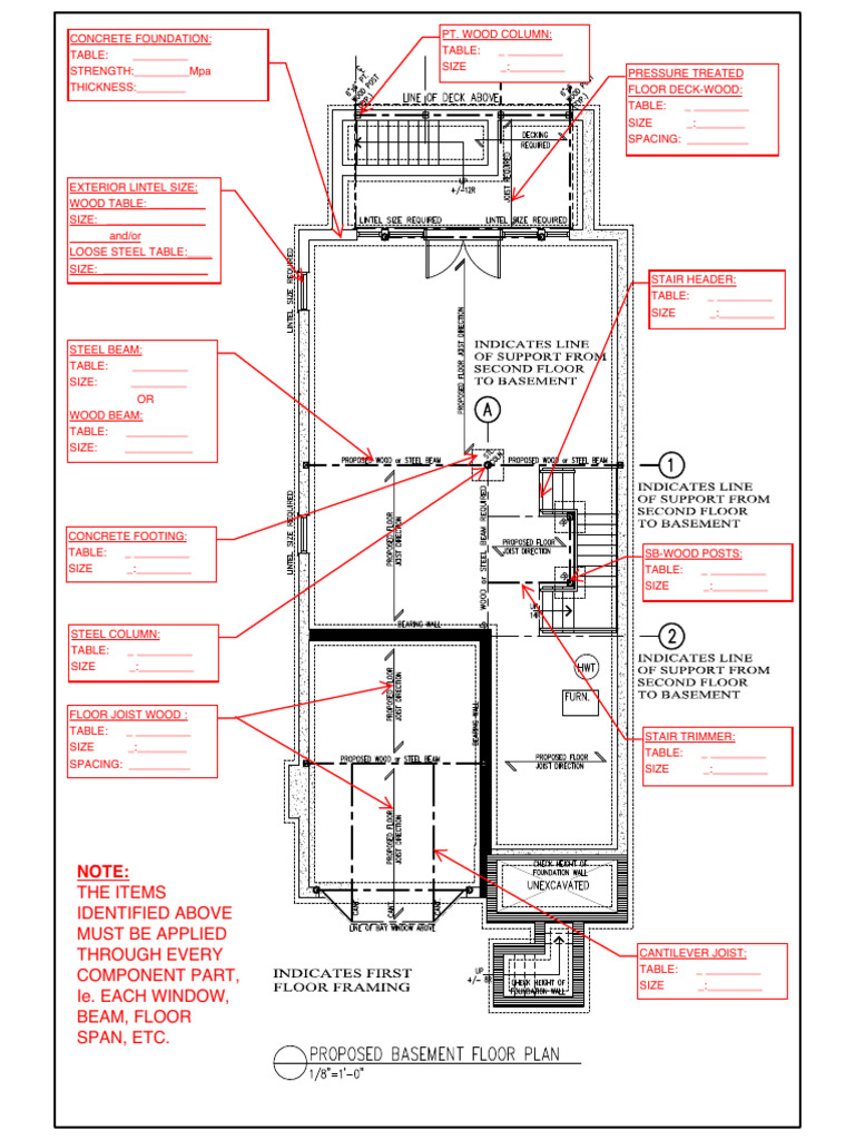 OBC Review- Sample Floor Plan(s) Requirements_Bsmnt 1st 2nd | PDF ...