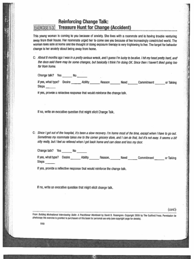 Change Talk Worksheets | PDF